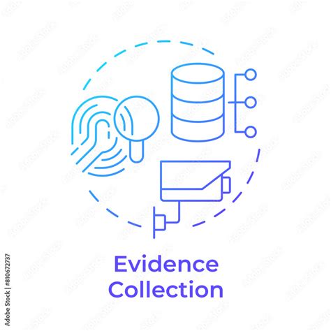 Evidence Collection Blue Gradient Concept Icon Forensic Analysis