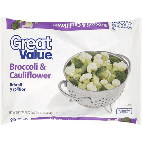 Great Value Broccoli And Cauliflower Frozen Foods Priceless Foods