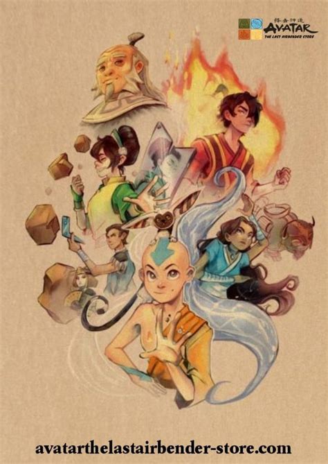 New Avatar The Last Airbender Kraft Paper Poster Avatar The Last