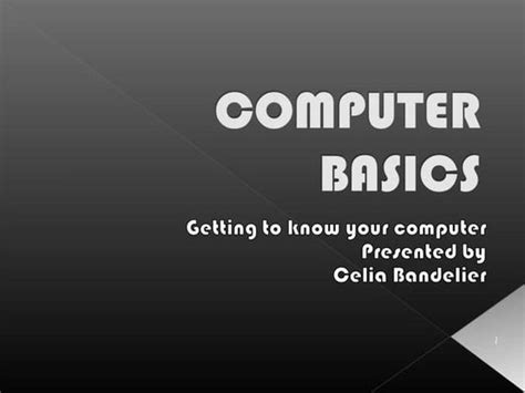 Basic Computer Class 1 Ppt