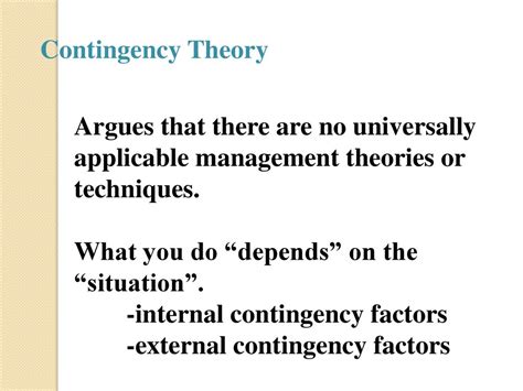 Contingency Theory Ppt Download