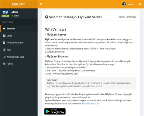 FlyExam Aplikasi Ujian Online Berbasis Komputer Dan Android GRATIS