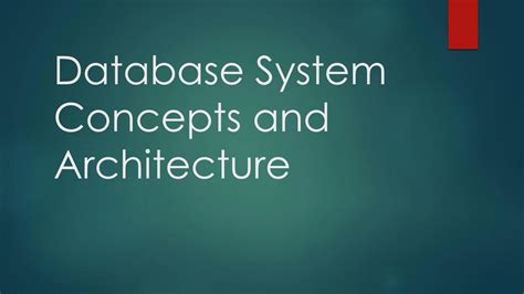 SOLUTION Lec 2 Database System Concepts Architecture Studypool