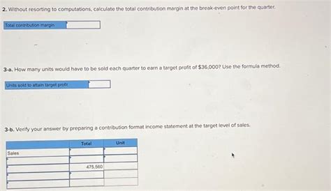 Solved Exercise 8 5 Calculating Break Even Point Target