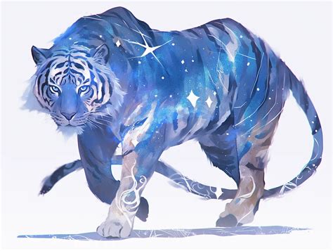 銀河の虎イラストフリー素材ならシンテリ