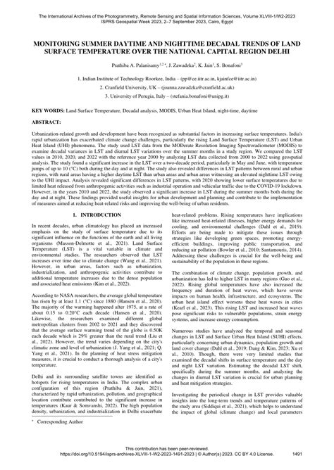 Pdf Monitoring Summer Daytime And Nighttime Decadal Trends Of Land