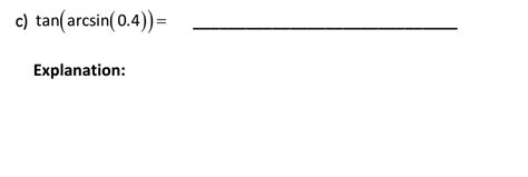 Inverse Trig Functions Give Exact Values For Each Chegg Com