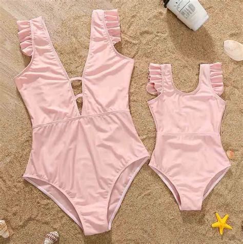 Maillot De Bain Assortis Mère Et Fille Bikini Maman And Enfant