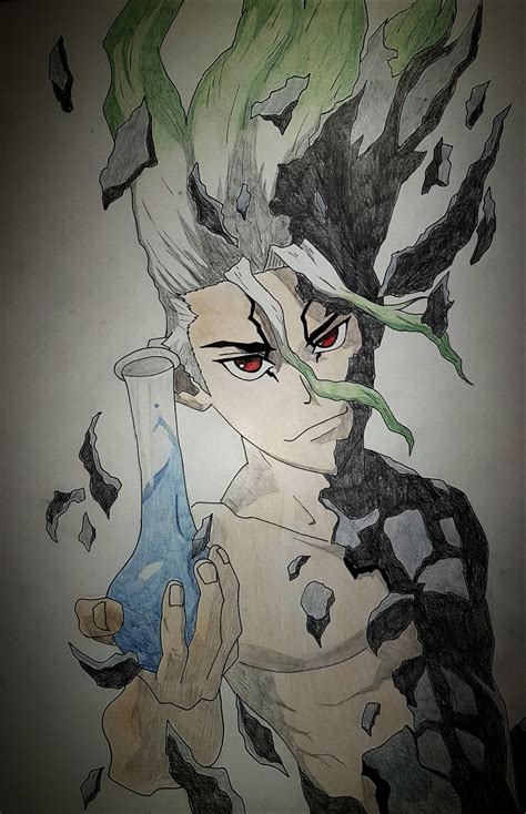 I Really Like Dr Stone So I Decided To Draw Senku Hope You Like It R