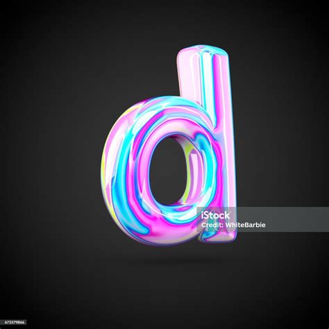 광택 있는 홀로그램 알파벳 문자 D 대 소문자 검은 배경에 고립 0명에 대한 스톡 벡터 아트 및 기타 이미지 0명 3차원 형태 검은색 Istock