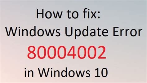 How To Fix Windows Update Error