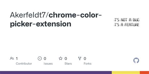 GitHub Akerfeldt Chrome Color Picker Extension