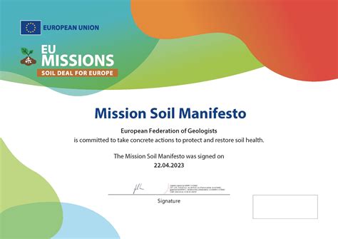 Efg Endorses Mission Soil Manifesto Eurogeologists