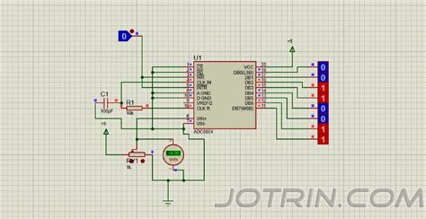 Adc0804 Adc Pinout Circuit Diagram Datasheet And Uses Jotrin Electronics