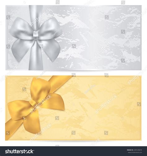 바우처 선물 인증서 쿠폰 템플릿금 활이 스톡 일러스트 239120674 Shutterstock
