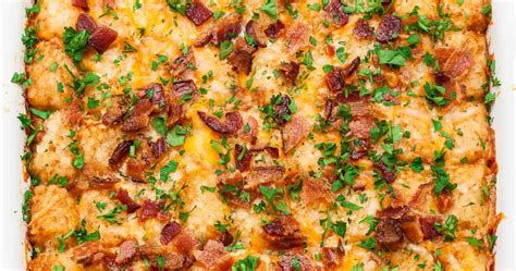 Cheesy Tater Tot Breakfast Casserole Punchfork