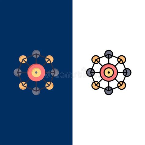 Learning Machine Machine Learning Science Icons Flat And Line