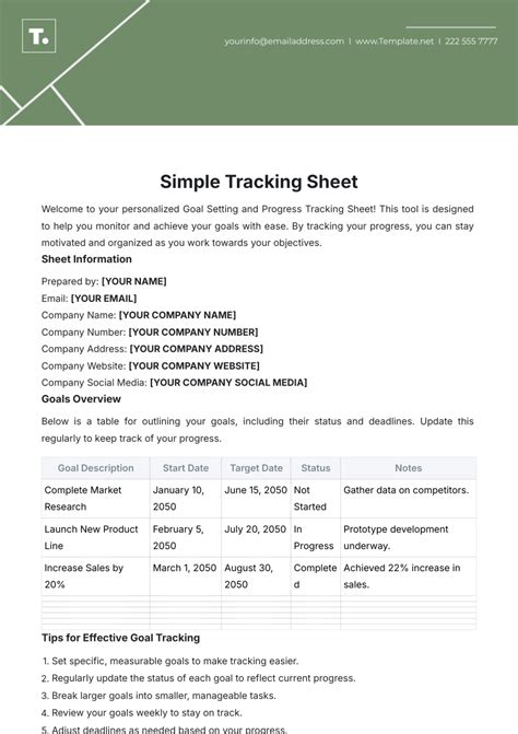 Free Tracking Sheet Templates Editable And Printable
