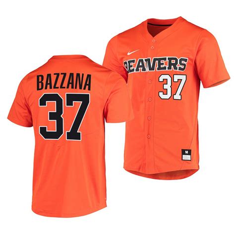 Travis Bazzana Oregon State Beavers 37 Orange Elite Baseball Replica