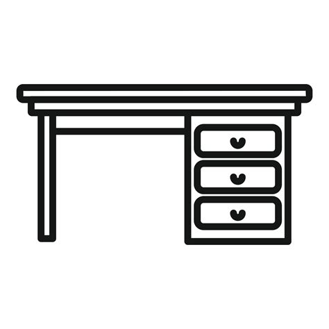 Small Table Icon Outline Vector Wood Furniture 14866790 Vector Art At