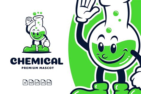 Chemical Lab Tube Mascot Logo Graphic By P4tcreativa · Creative Fabrica