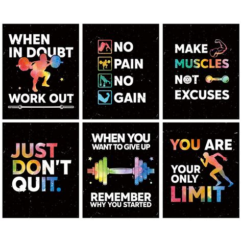 Buy Hlniuc Motivational Gym Wall Artinspirational Workout Room Poster
