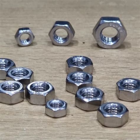 Jual Mur Stainless M3 M4 M6 M8 M10 M12 Mur Hex Nut 304 Stainless Baut
