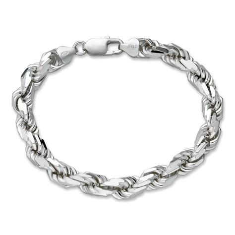 Real Solid 925 Sterling Silver Rope Bracelet 2mm 6mm Mens Womens 6 9