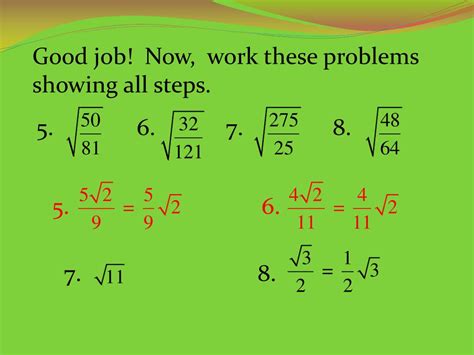 PPT Simplifying Square Roots PowerPoint Presentation Free Download ID 4449021
