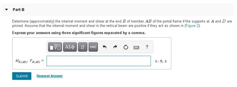 Solved Consider The Portal Frame Shown In Figure Chegg