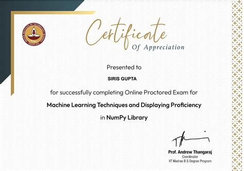 Datascience Machinelearning Numpy Iitmadras Siris Gupta