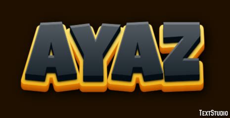 Ayaz Text Effect And Logo Design Name
