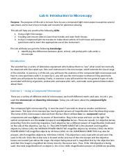 Exploring Microscopy Learn To Use A Light Microscope Course Hero