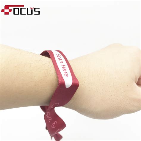 Wholesale Fabric Woven Wristband Programmable Rfid Bracelets Nfc Rfid