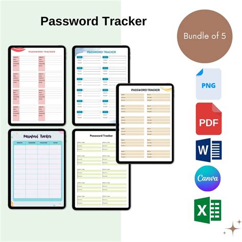 Printable Password Log App Free Free Printable