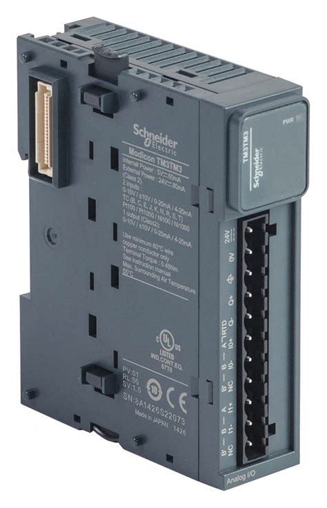 SCHNEIDER ELECTRIC 2 Analog In Analog Out Analog Input Output Module 35ZW09 TM3TM3 Grainger