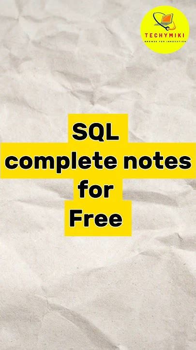 complete sql material for free sql tutorial in telugu interview