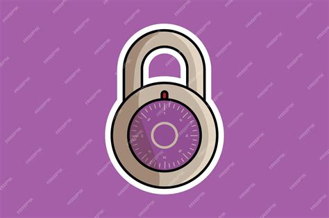 Premium Vector Padlock For Password Secure Sticker Vector Illustration Technology And Safety