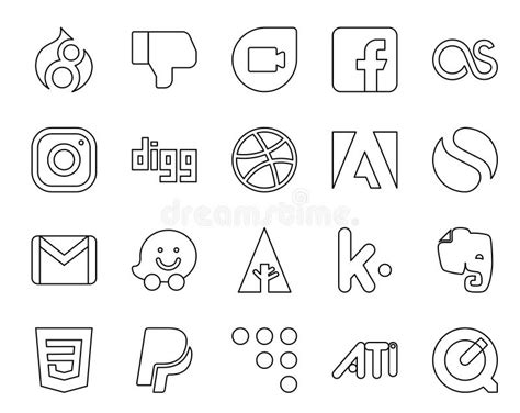 20 Paquetes De Iconos De Medios Sociales Incluyendo Css Kilo Adobe Forrero Correo Imagen