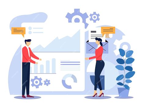 Premium Vector Flat People Illustration With Scene Of People In Flat Cartoon Style Man And