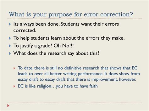 Ppt Error Correction For Dummies Powerpoint Presentation Free