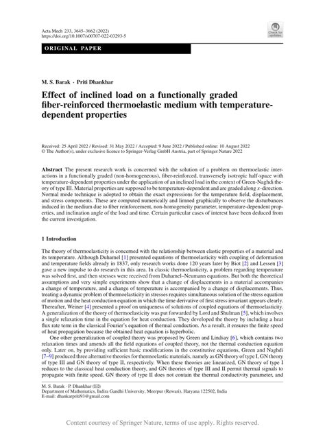 Effect Of Inclined Load On A Functionally Graded Fiber Reinforced Thermoelastic Medium With
