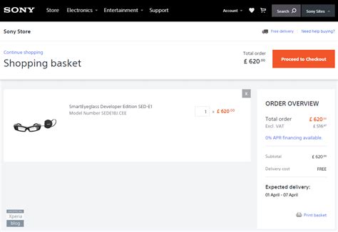 Sony Smarteyeglass Developer Edition Now Shipping Xperia Blog