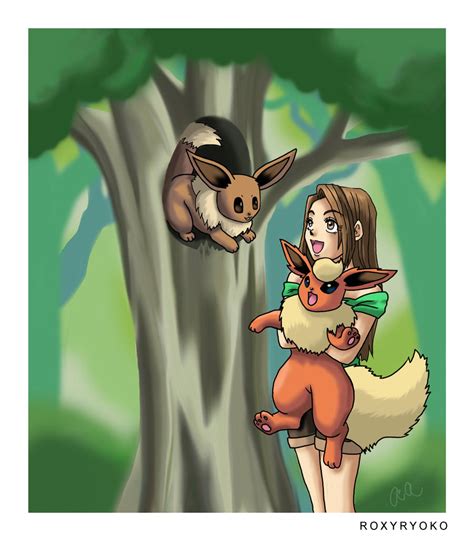 Eevee In A Tree By Xroxyryokox On Deviantart