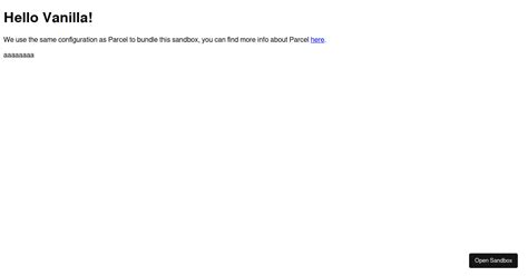 Vanilla Test Codesandbox