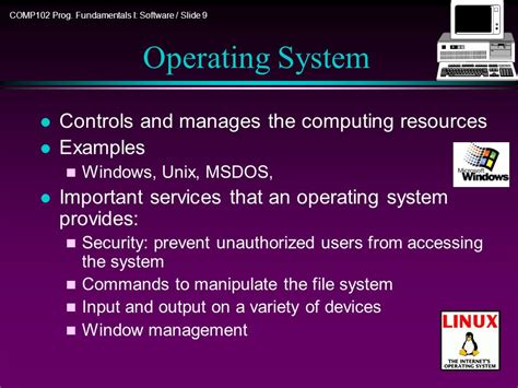 Hardware Software Programming COMP102 Prog Fundamentals I Software