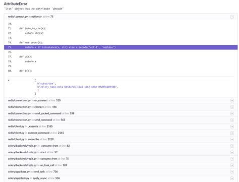 Attributeerror List Object Has No Attribute Decode With Redis