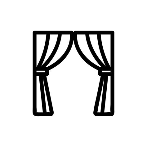 Vecteur Dicône De Rideau Illustration De Symbole De Contour Isolé