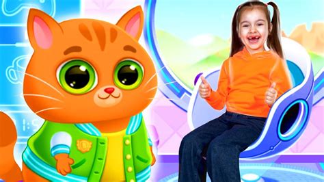 Арина и Бубу играют в космическом мире Новая игра для детей Bubbu 2