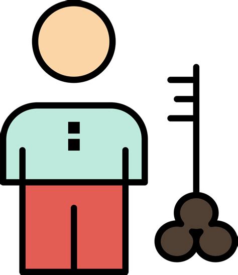 Solution Key Lock Man Person Provider Security Flat Color Icon Vector Icon Banner Template
